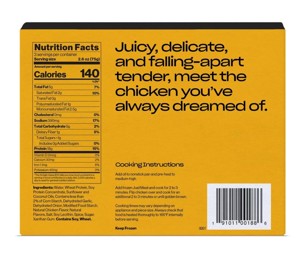 Eat Just Launches Plant-Based Chicken Under JUST Meat Brand ...
